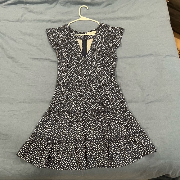 Young 17 | Dresses | Unused Young 7 Blue And White Spotted Dress | Poshmark
